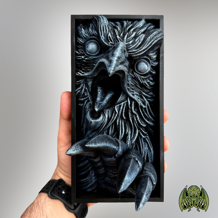 3D Printable Owl Beast Monster Booknook [FDM/Resin BOOK NOOK] by Miniatures of Madness
